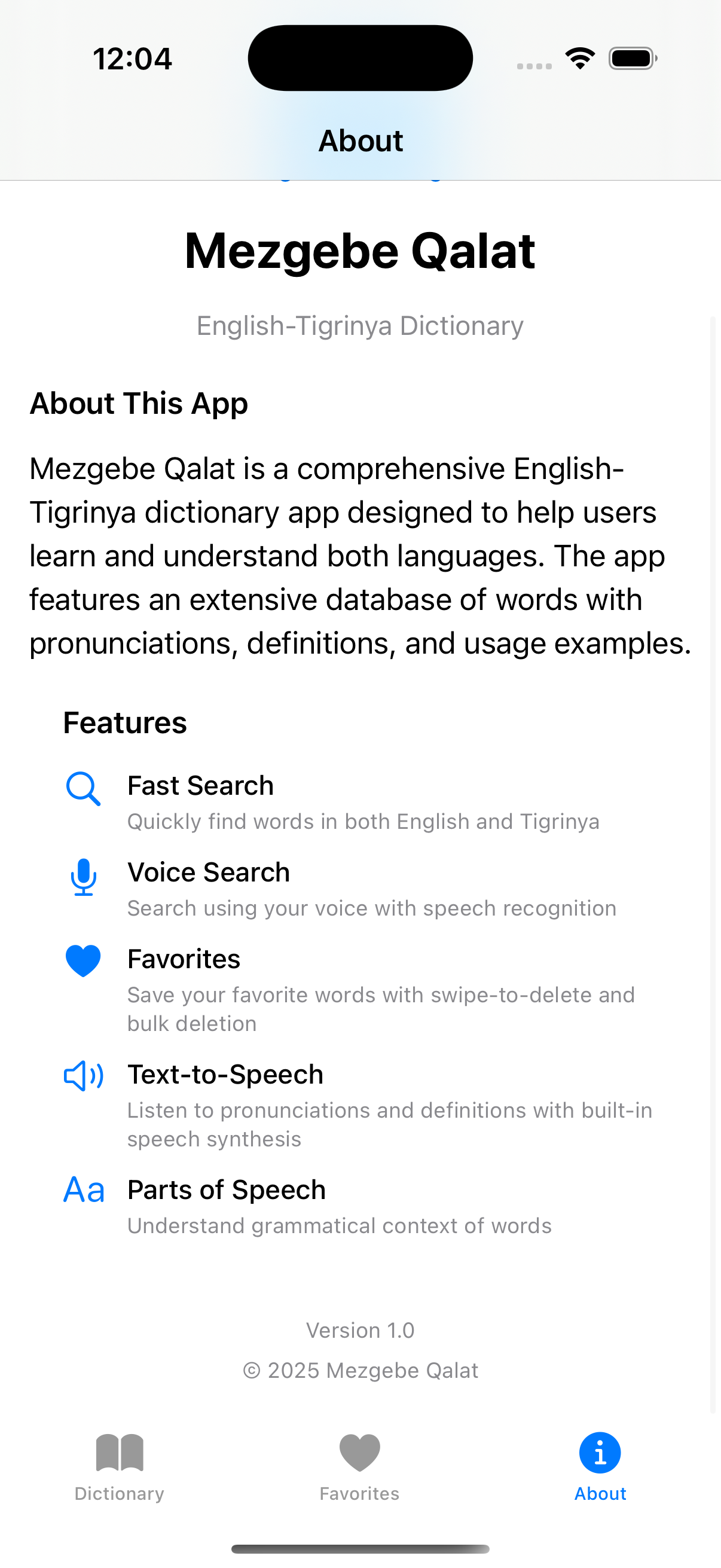 Mezgebe Qalat (መዝገበ ቃላት): The Ultimate Tigrinya Dictionary